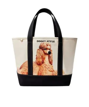 Stella McCartney Dog Print Tote Bag - Beige