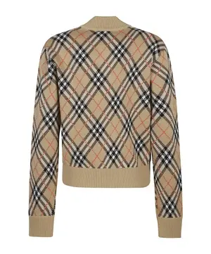 Burberry Checked Zip-up Cardigan