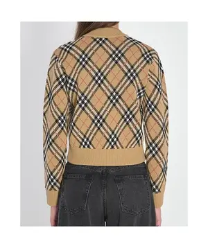 Burberry Checked Zip-up Cardigan