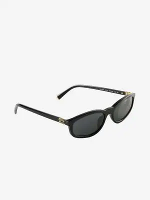 Miu Miu Full-frame Sunglasses With Designer Logo - Black