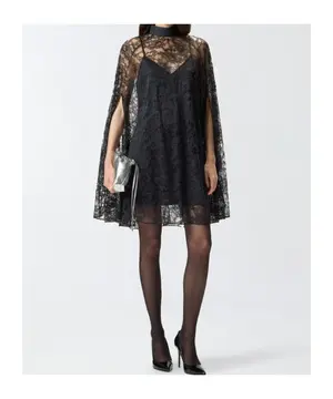 Pinko Long-sleeved Mini Lace Dress