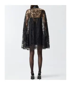 Pinko Long-sleeved Mini Lace Dress