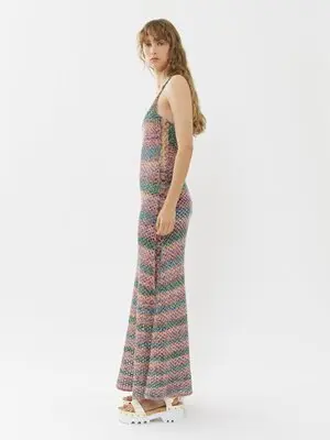 Chloé Striped Sleeveless Knit Maxi Dress