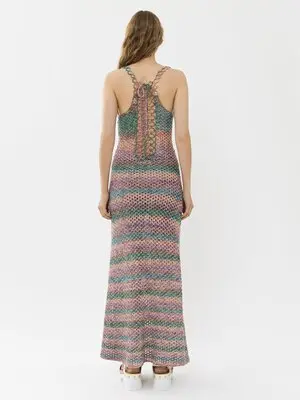 Chloé Striped Sleeveless Knit Maxi Dress