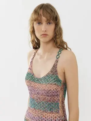 Chloé Striped Sleeveless Knit Maxi Dress