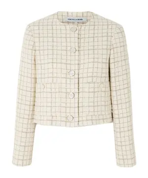 Veronica Beard Andrea Tweed Jacket - Ivory