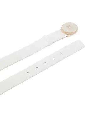 Pinko Logo Detailed Buckled Belt - White