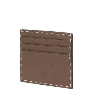 Fendi Selleria Card Holder With 100 Hand-sewn Topstitches