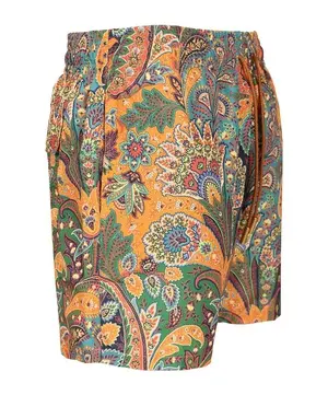 Etro Paisley Print Drawstring Swim Shorts