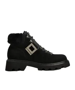 ROGER VIVIER Viv" Rangers Truck Booties - Black