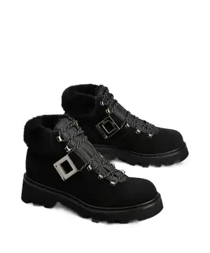 ROGER VIVIER Viv" Rangers Truck Booties - Black