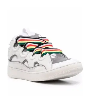 LANVIN Curb Leather Trainers - White