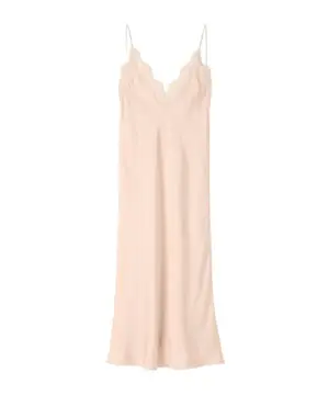 RÓHE Camisole Dress With Lace Detail - Nude