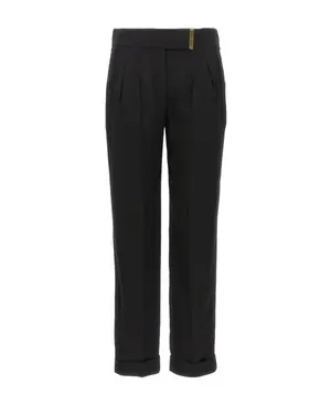 TOM FORD Metal Bar Detailed Straight-leg Pants