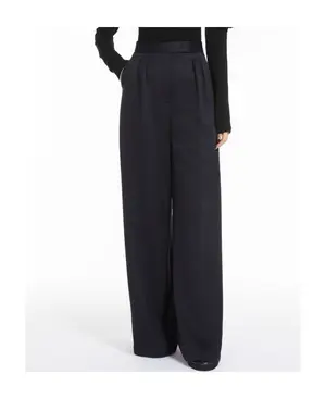 Max Mara Zinnia Pleated High Waist Wide Leg Pants
