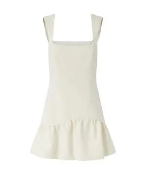 Pinko Flared Sleeveless Mini Dress With Ruffle Trim