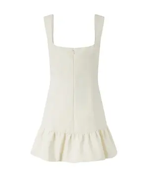 Pinko Flared Sleeveless Mini Dress With Ruffle Trim