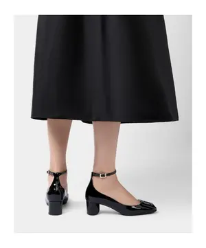 ROGER VIVIER Patent Leather Ankle Strap Pumps