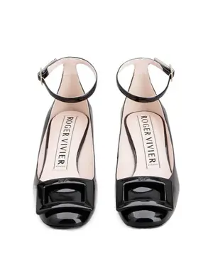 ROGER VIVIER Patent Leather Ankle Strap Pumps