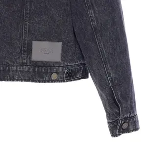 Fendi Denim Jacket With Wool Collar