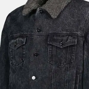 Fendi Denim Jacket With Wool Collar