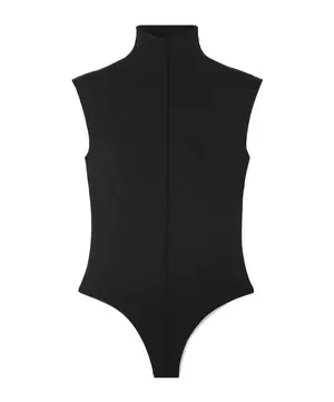 Wardrobe.NYC Stretch Knit Turtleneck Bodysuit - Black