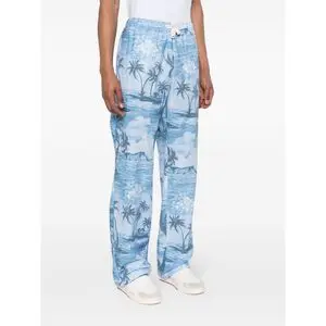 Palm Angels Sunset Print Wide-leg Trousers