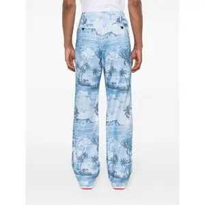 Palm Angels Sunset Print Wide-leg Trousers