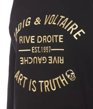 Zadig&Voltaire Logo-embroidered Crewneck Sweatshirt - Black