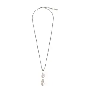 Givenchy Crystal Pearl Necklace - Gray