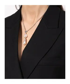 Givenchy Crystal Pearl Necklace - Gray