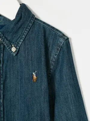 Polo Ralph Lauren Denim Shirt Dress With Embroidered Pony