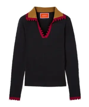 La DoubleJ Cotton-cashmere Sweater With Picket Edge Detail