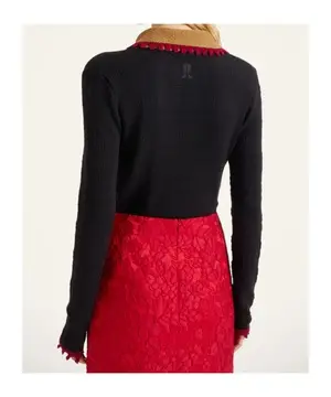 La DoubleJ Cotton-cashmere Sweater With Picket Edge Detail