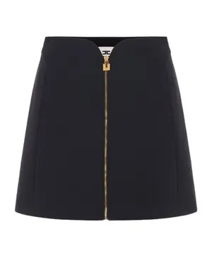 Elisabetta Franchi A-line Mini Skirt With Gold-plated Zipper