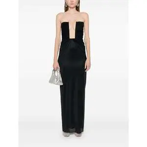 Christopher Esber Strapless Plunging Neck Maxi Dress