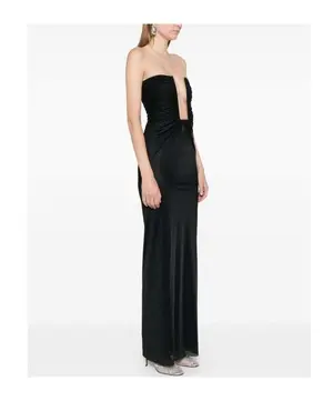 Christopher Esber Strapless Plunging Neck Maxi Dress