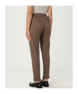 Brunello Cucinelli Drawstring Tapered Sweatpants - Brown