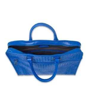 Bottega Veneta Woven Top Handle Bag - Blue