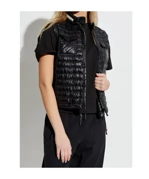 Moncler Logo Patch Padded Gilet - Black