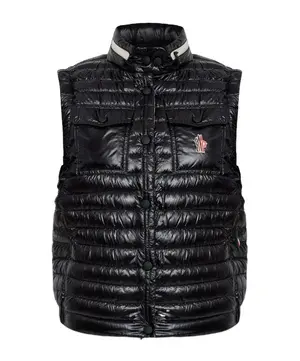 Moncler Moncler Grenoble Logo Patch Padded Gilet Black