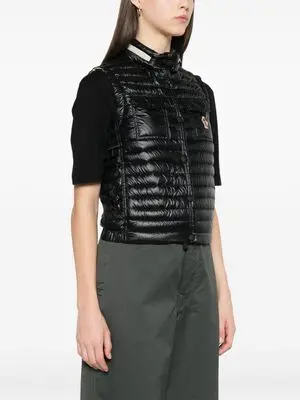 Moncler Logo Patch Padded Gilet - Black