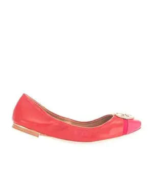 Tory Burch Minnie Ballet Flats With Gold Logo Plaque