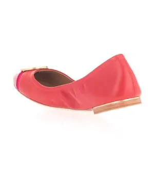 Tory Burch Minnie Ballet Flats With Gold Logo Plaque