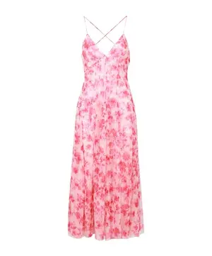 Philosophy Di Lorenzo Serafini Halterneck Floral Print Dress With Open Back