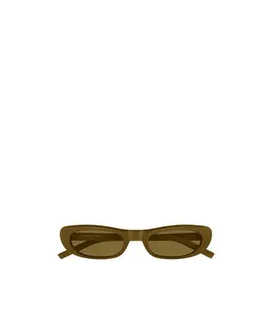 Saint Laurent Oval Frame Sunglasses - Brown
