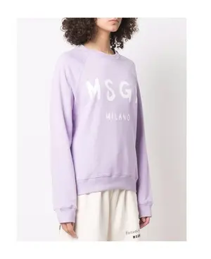 MSGM Logo Crewneck Sweatshirt - White