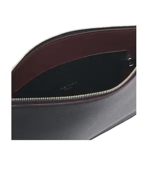 Alexander McQueen Logo Detailed Zipped Clutch Bag - Black