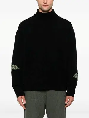 Nanushka Frannie Turtleneck Jumper With Rose Embellishment