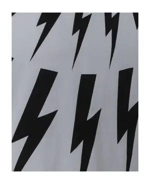Neil Barrett Thunderbolt Print Crewneck T-shirt - White